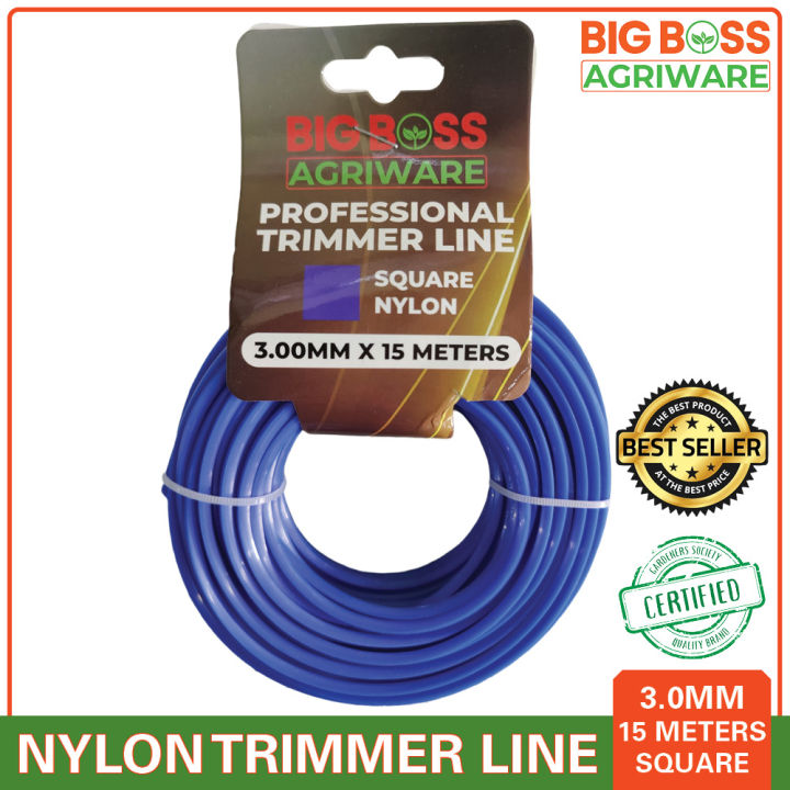 BBA Nylon Trimmer Line 3.0mm x 15m Square Blue (Tansi) for Grass Cutter / Brush Cutter | Lazada PH