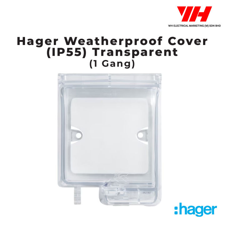 Hager Weatherproof Switch Cover Transparent H-XC9003 (IP55) | Lazada