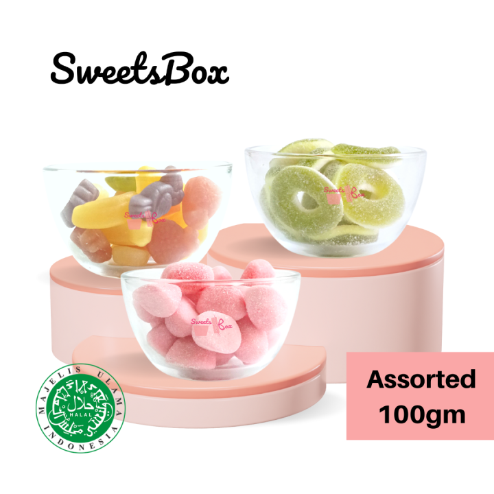 Sweetsbox | Haribo Assorted Halal Gummy Candy - 100g Repacked - Tidbits ...