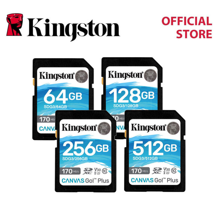 Kingston Canvas Go Plus 64GB/128GB/256GB/512GB SD Memory Card for DSLRs ...