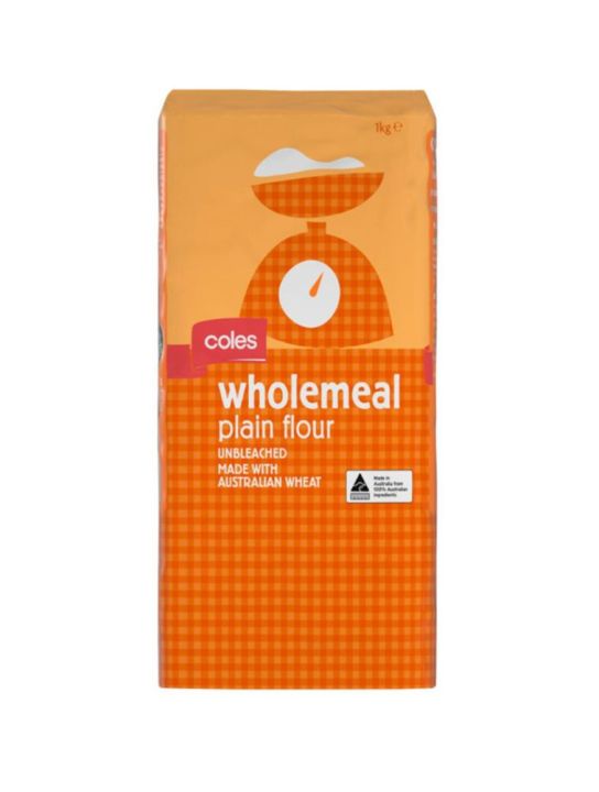 Coles Wholemeal Plain Flour 1000g. โคลส์ โฮลมีลเพลน แป้งสำเร็จรูป ...