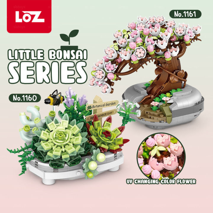 LOZ IDEAS Mini Block 1660 / 1661 Little Bonsai Series Flower Succulent ...