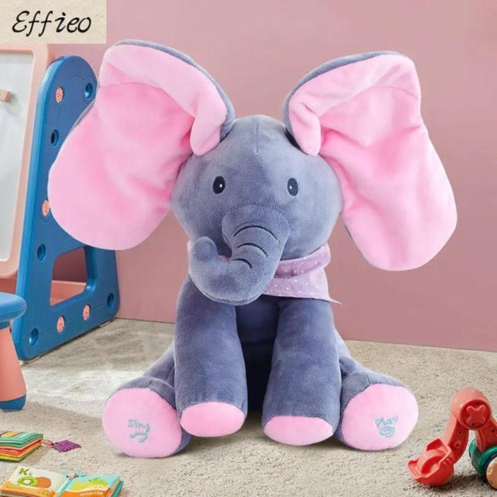 EFFIEO Singing Hide and Seek Elephant Ears Mobile Electronic Elephant ...