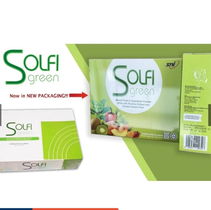 Solfi Green Mixed F&V Powder Drink (10 15 30 Sachet) New Packaging ...