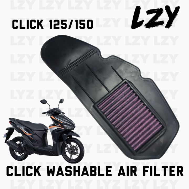 LZY Honda Click 125 150 Washable Air Filter High Flow Performance ...