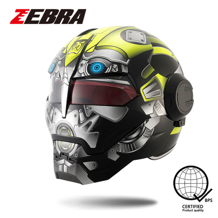 ZEBRA YM-822 IRM Open Face Motorcycle Helmets Modular Motor Helmet ...