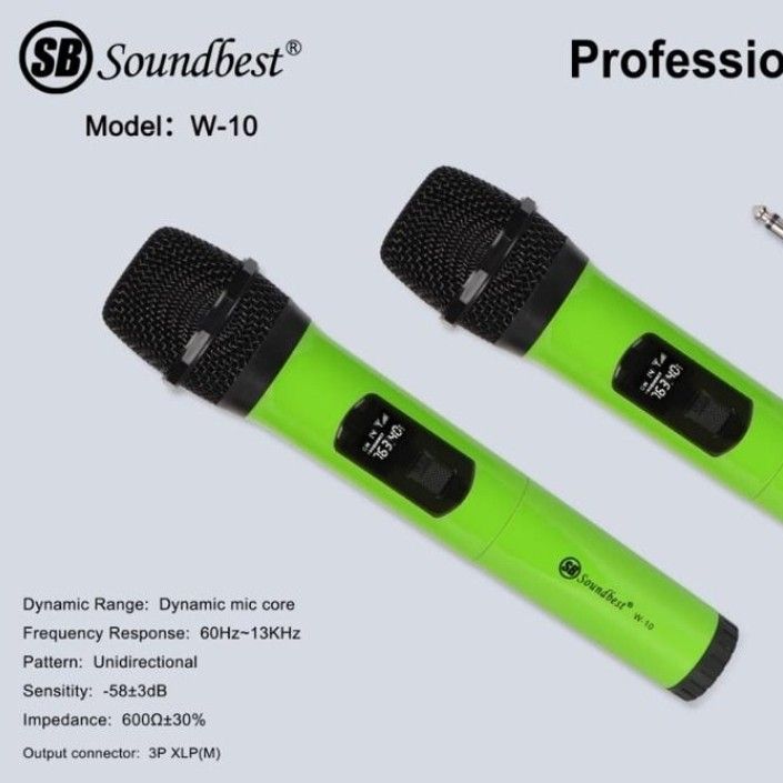 Mic Wireless Soundbest W10/W-10 - Hijau | Lazada Indonesia