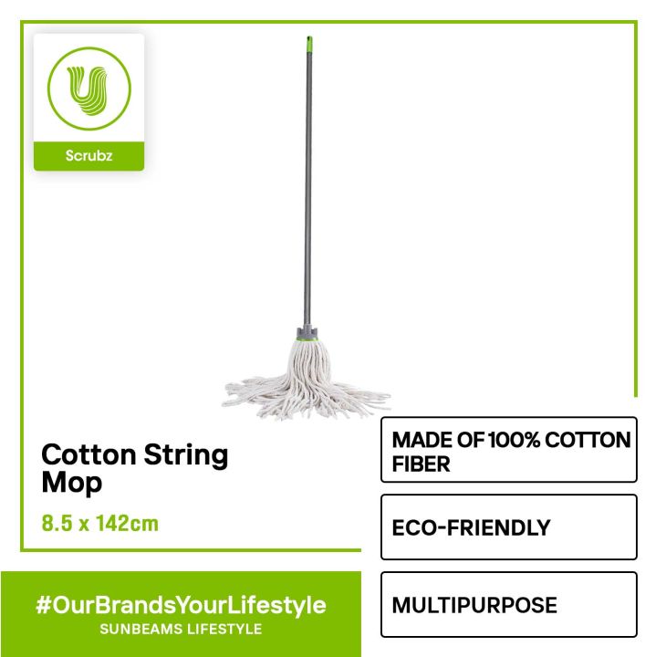 SCRUBZ Premium Cotton String Mop, Cleaning Mop, Floor Mop, Spin Mop ...