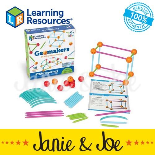 LEARNING RESOURCES STEM Explorers Geomakers- Age 5-9, Maths, Geometry Kit, Shapes, Building Toy ...