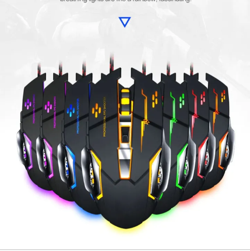 X7 wired USB luminous esports mouse game electroplated woven wire hot ...