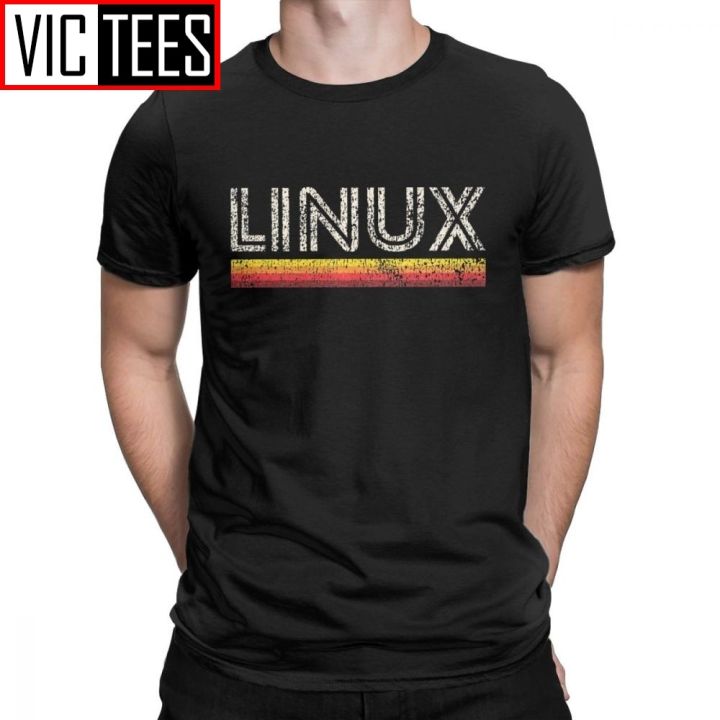 Men Linux Ubuntu Unix Linus Computer T Shirts Cotton Tops Vintage Short ...
