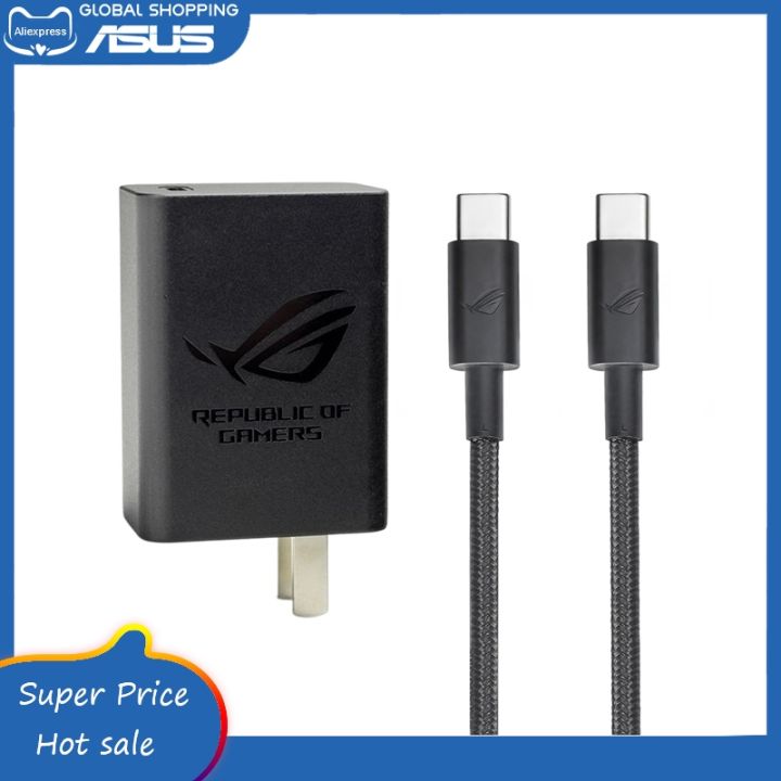 12V 2.5A 30W ที่ชาร์จปลั๊ก US เดิม/USB-C สายเคเบิลสำหรับ Asus Rog Phone 2/rog3/ 3Strix สาย ชาร์จ ...