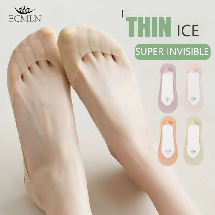 ECMLN 2 Styles Low Cut Mesh Invisible Boat Socks Women's Summer Thin ...