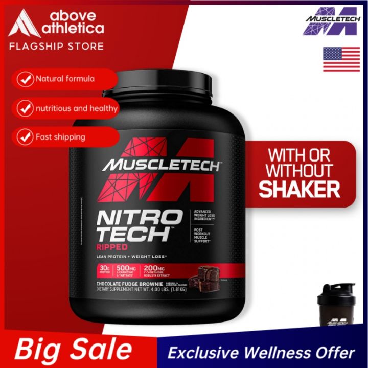 Muscletech Nitrotech Ripped Whey Protein Powder 4lbs - Whey Isolate ...