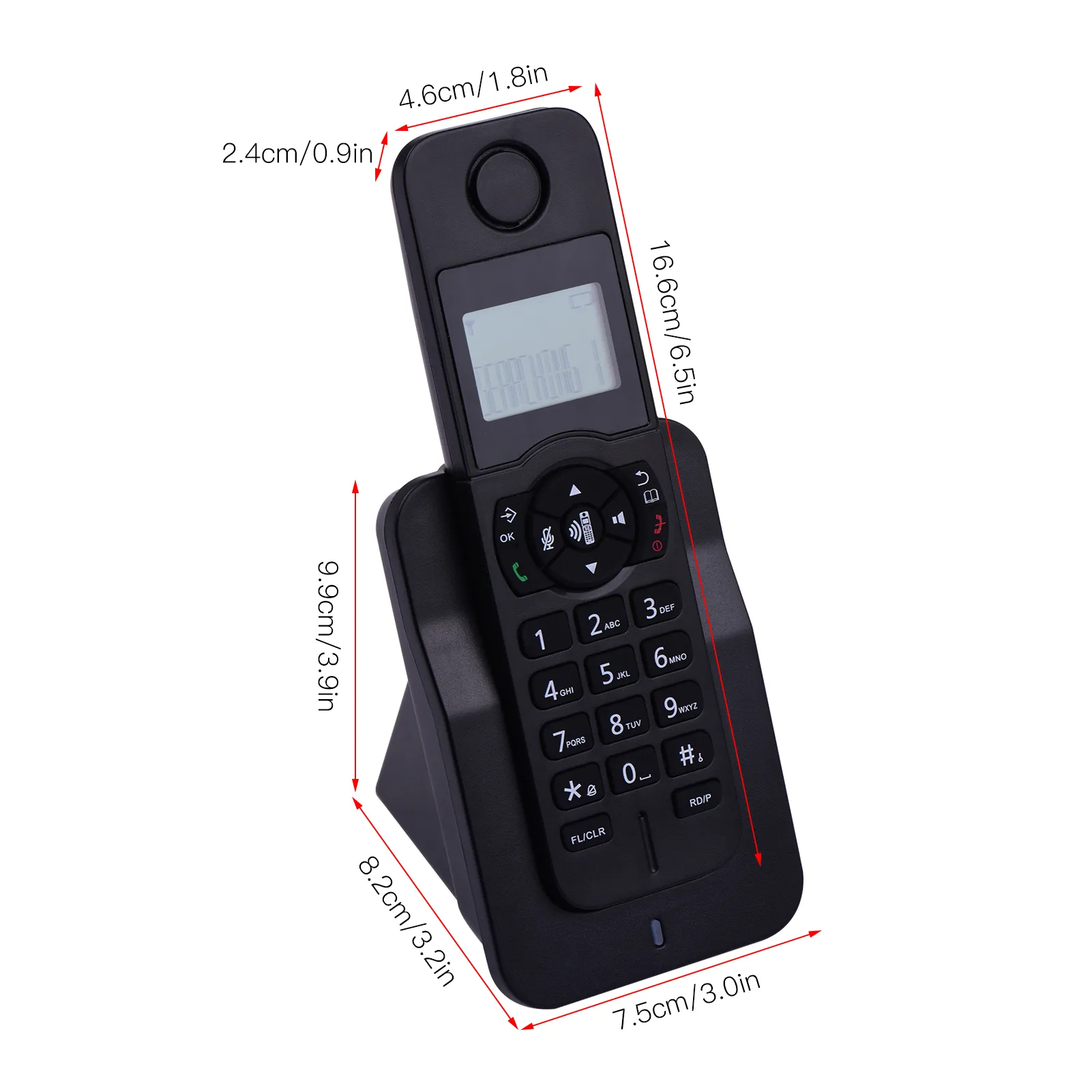 D1005 Business Office Home Cordless Telephone Digital Landline Phone With Speaker Low Radiation ...