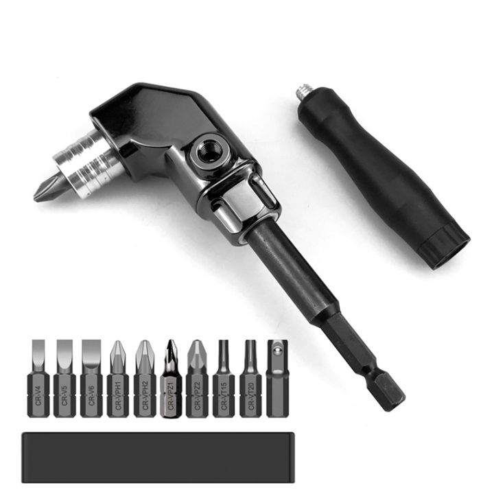 Self-Locking 90 Degree Right Angle Screwdriver Holder Drive Bit Angle ...