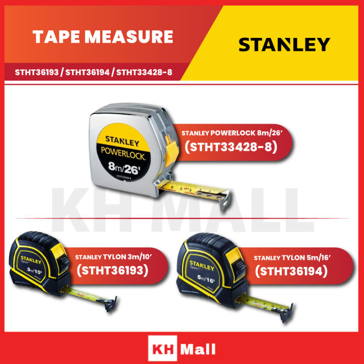 Stanley Measuring Tape 3M / 5M / 8M Tylon™ Tape Measure Rule (Measuring ...