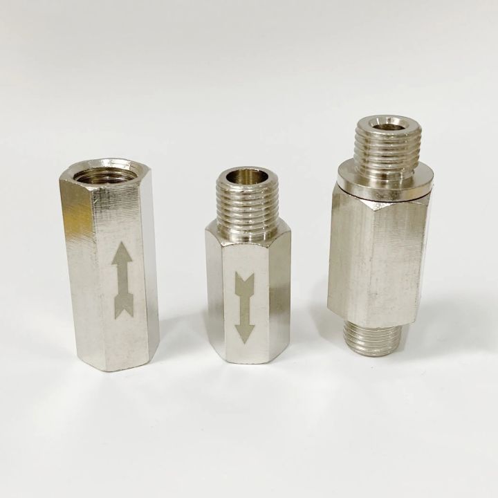 1/4" BSP Female Male Thread Brass Pneumatic One Way Check Valve Non ...