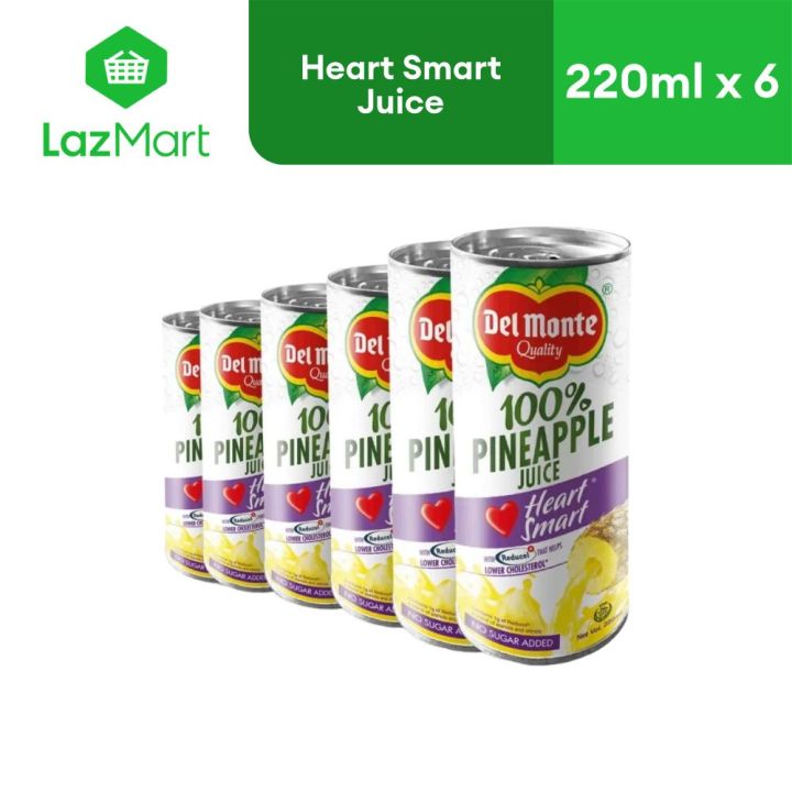 Del Monte Heart Smart Pineapple Juice 220ml -Buy 6 Save P10 | Lazada PH