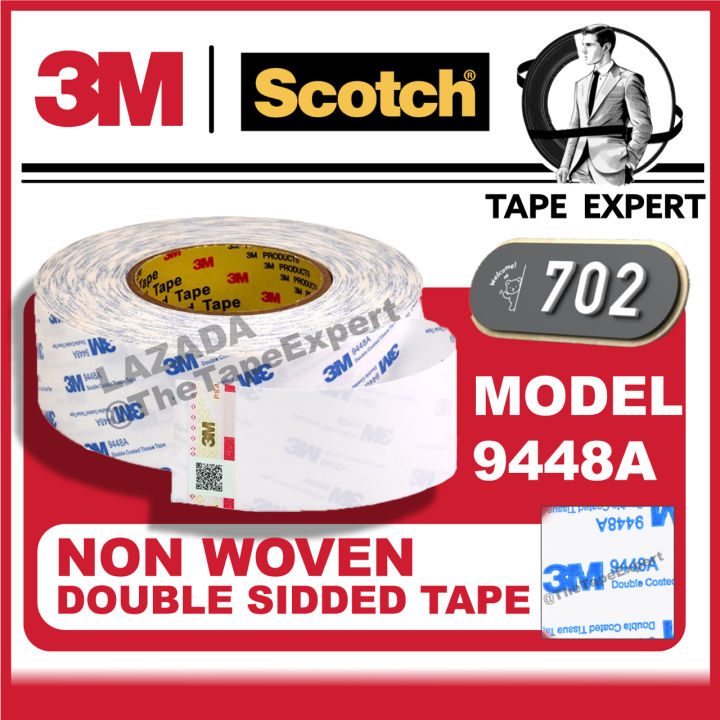 [TapeExpert] 3M Double Sided Tape 9448A 50 Meters Thin Non Woven Fabric ...