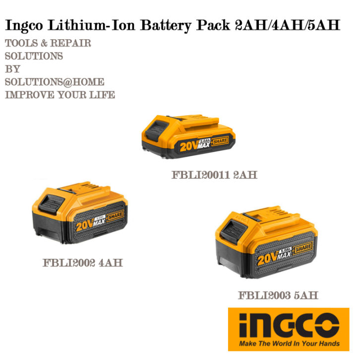 Ingco Lithium-Ion Battery Pack 2AH/4AH/5AH | Lazada Singapore