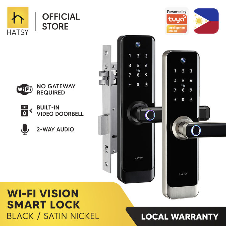 HATSY - Wi-Fi Vision Smart Lock (Mortise), Fingerprint, Passcode, IC ...