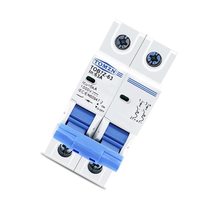 TOMZN 2P DC 1000V Solar Mini Circuit Breaker DC MCB Circuit Breaker for PV System | Lazada