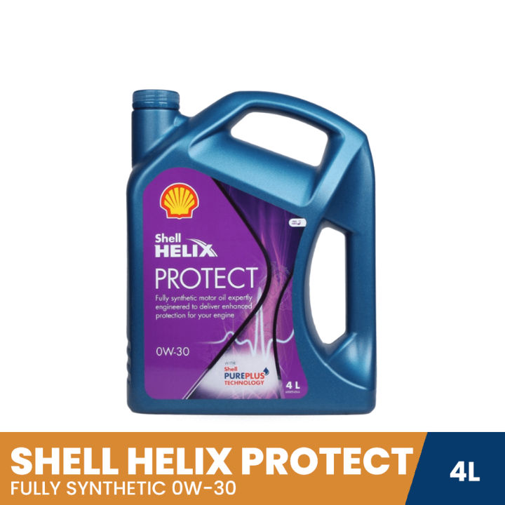 SHELL Helix Protect Fully Synthetic 0W-30 (4Liters) - Car Gasoline ...