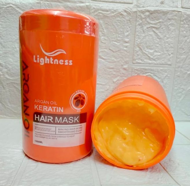 LIGHTNESS KERATIN HAIR MASK ( ARGAN OIL ) 1000ML 1pc | Lazada PH