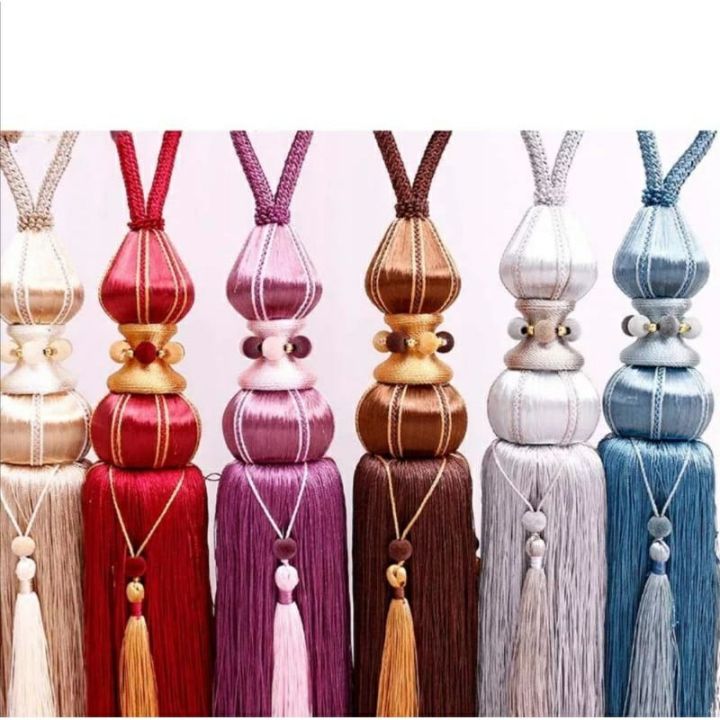 1pair European Braided Beads Curtain Tassel Buckle Ropes | Lazada PH
