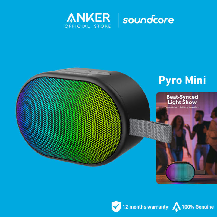 Soundcore by Anker Pyro Speaker Mini Bluetooth 5.3 AUX-in TF Card Slot ...