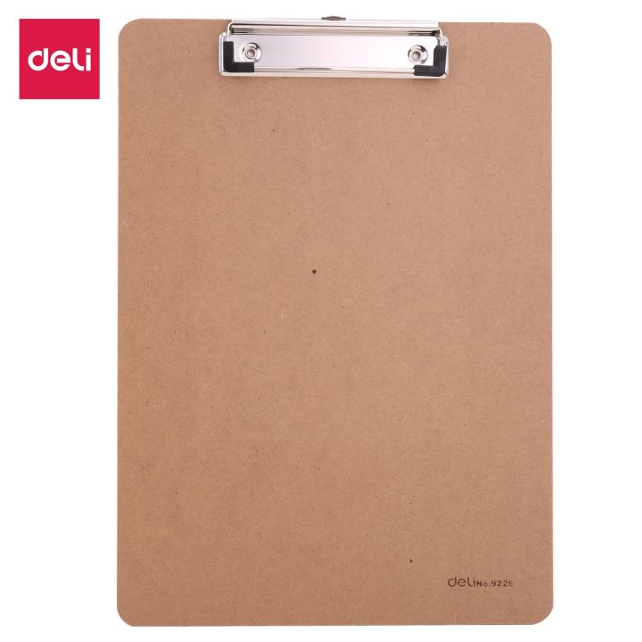 Deli A4 Size Mdf Wooden Clipboard A4 9226 Clip Board | Lazada