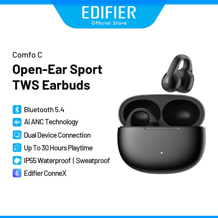 Edifier Comfo C Open-ear True Wireless Sport Earbuds - 2 Mics ENC | SBC AAC | IP55 | 12mm ...