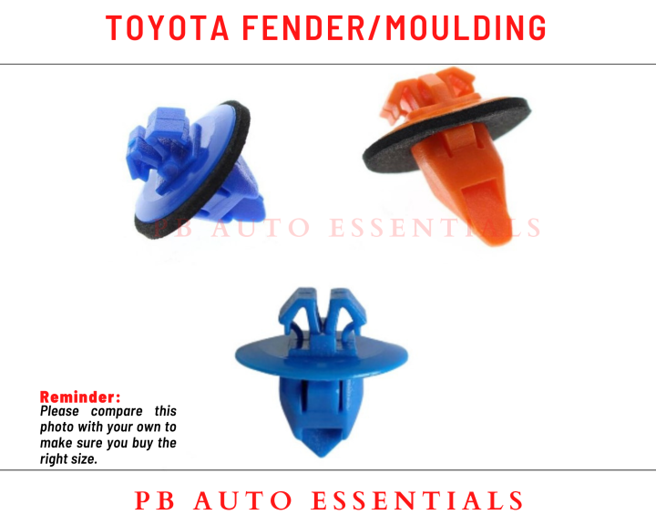 10pcs High Quality Toyota Fender Flare Outside Moulding Fastener Clips ...