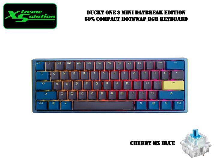 Ducky One 3 Mini RGB Hotswap 60% Mechanical Keyboard - Daybreak Edition ...