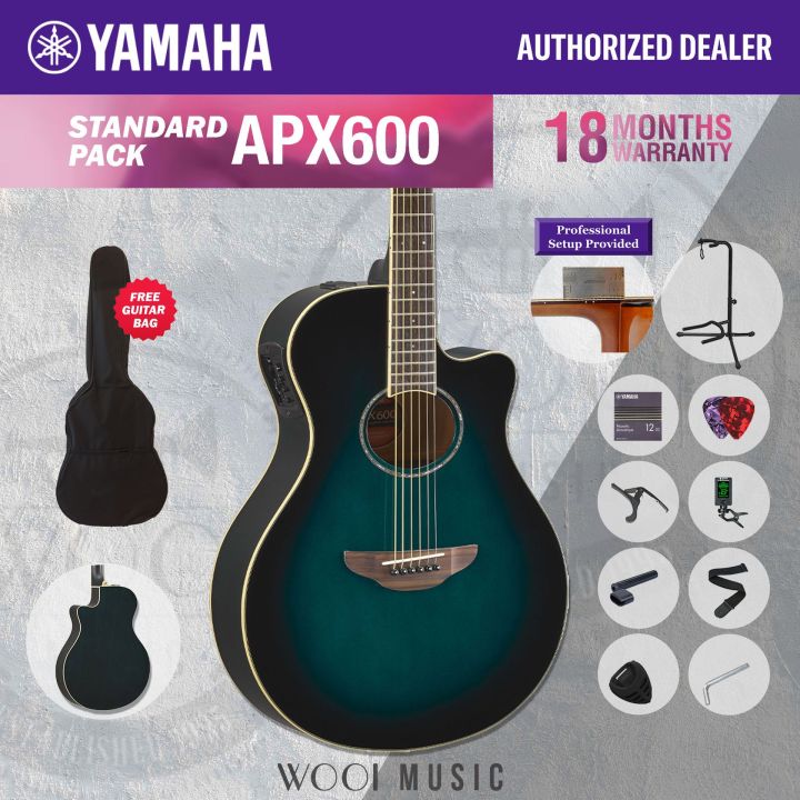 Yamaha APX600-OBB APX Series Acoustic Electric Guitar (Thinline Body ...