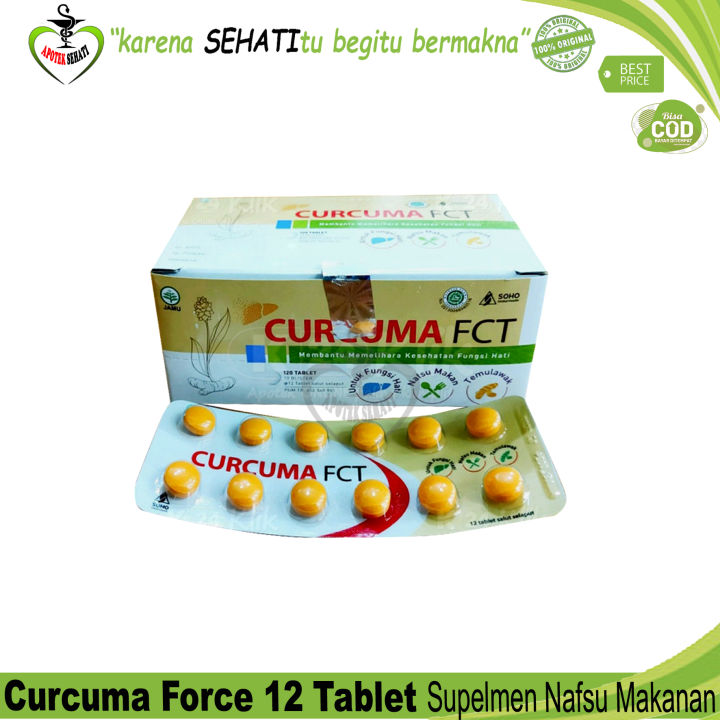 CURCUMA FORCE TABLET 1 STRIP ISI 10 TABLET - PENAMBAH NAFSU MAKAN ...