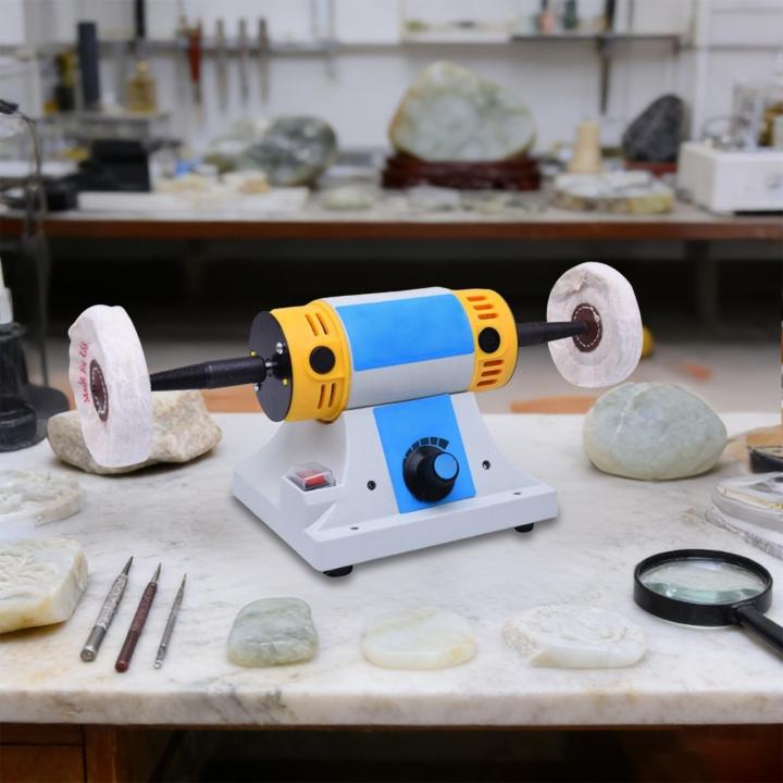 Motoise Bench Buffing Polisher Polishing Machine 2 Cloth Wheels ...