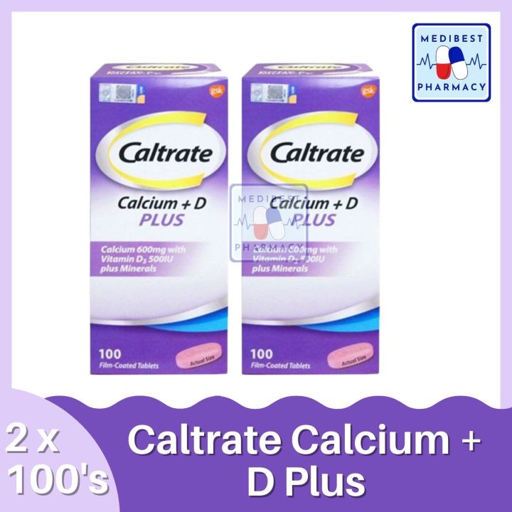 Caltrate Calcium + D Plus (100's / 2X100's) | Lazada