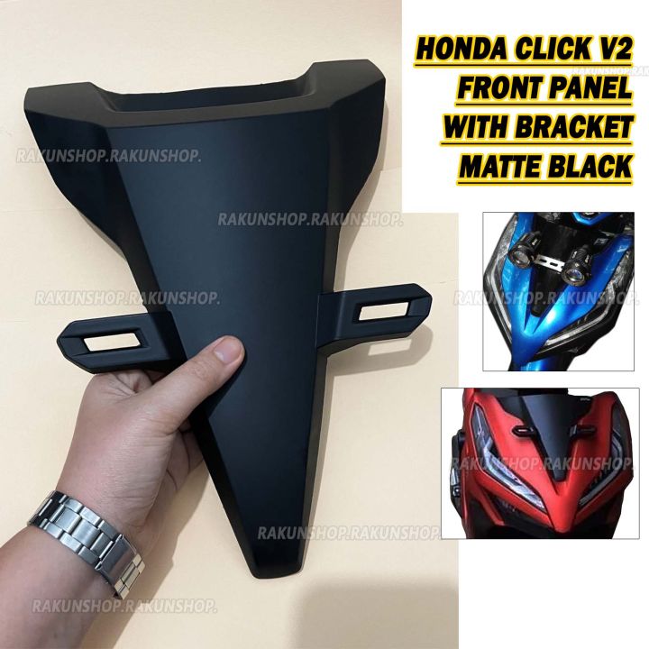HONDA CLICK V2 CARBON/MATTE BLACK PLUG AND PLAY FRONT PANEL WITH PLATE ...