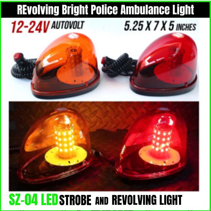 Pentagon SZ-04 LED Auto Volt 12-24V Strobe Revolving Bright Emergency ...