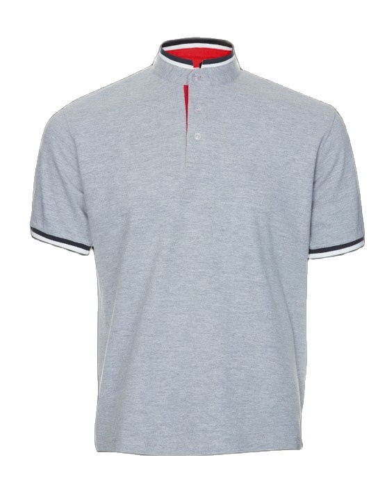 [Pre-Order] Ash Grey/Black/White Mandarin Collar Shirt Multi-Tone (HC23 ...
