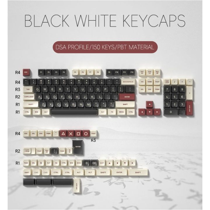 150 Keycaps PBT Double-Shot DSA Profile Keycap | Lazada.co.th
