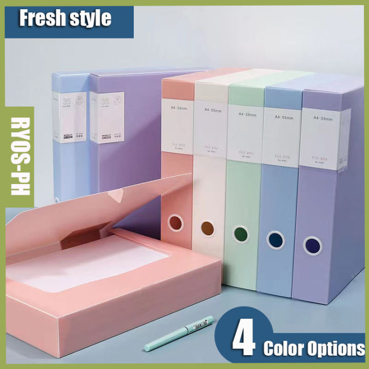 A4 Plastic File Box Office Supplies Sorting Storage Box Waterproof ...