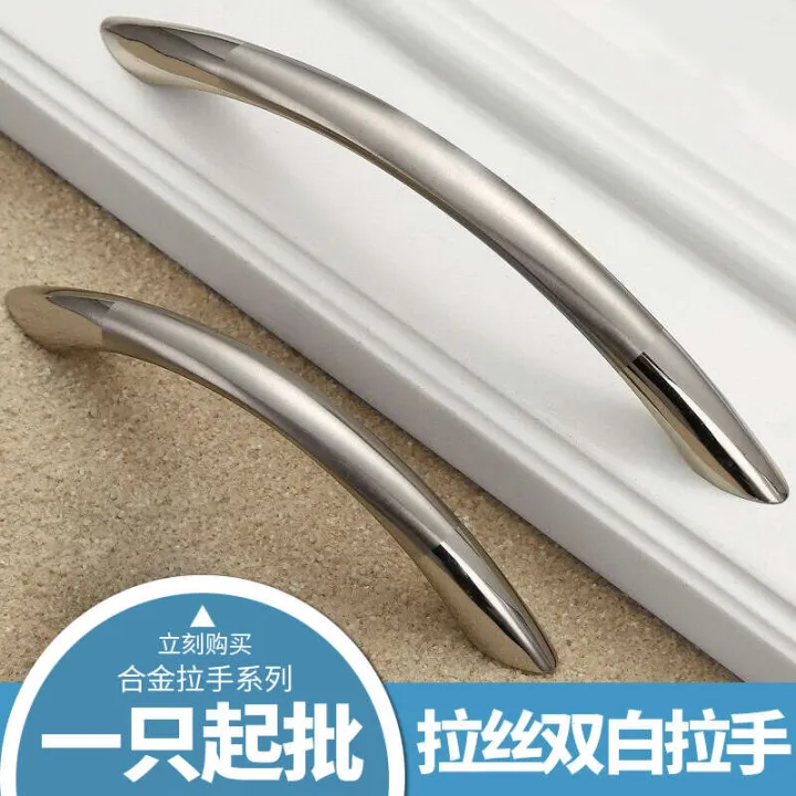 Modern Fashion Glossy Stainless Steel Brushed Silver Double White ...