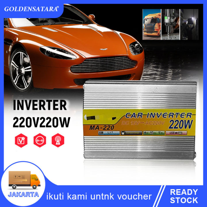 Inverter 1000W / 500W / 220W 12V DC to AC 220V 500Watt 200Watt Free Kabel Pengubah Arus DC ke AC ...