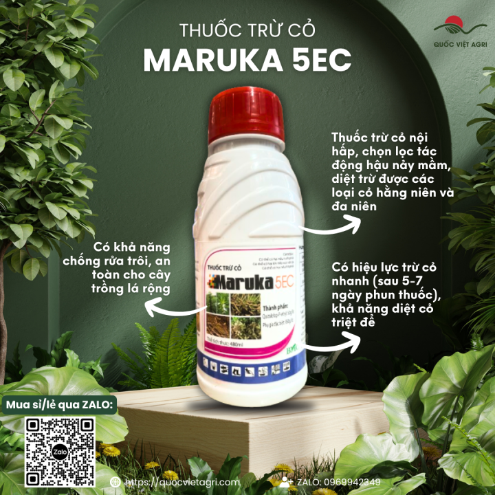 Thuốc trừ cỏ MARUKA 5EC (chai 480ml) - Quizalofop P ethyl 50g/l Diệt cỏ ...