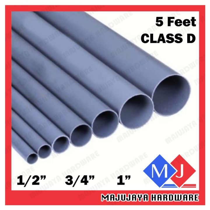 PVC PIPE PVC PAIP CLASS D 5FT-6FT(5KAKI-6KAKI) x 1/2''(15mm),3/4''(20mm),1''(25mm) | Lazada