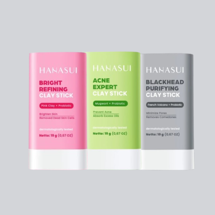 Hanasui Clay Stick Mask | Acne Expert Clay Stick 19gr | Mencerahkan ...