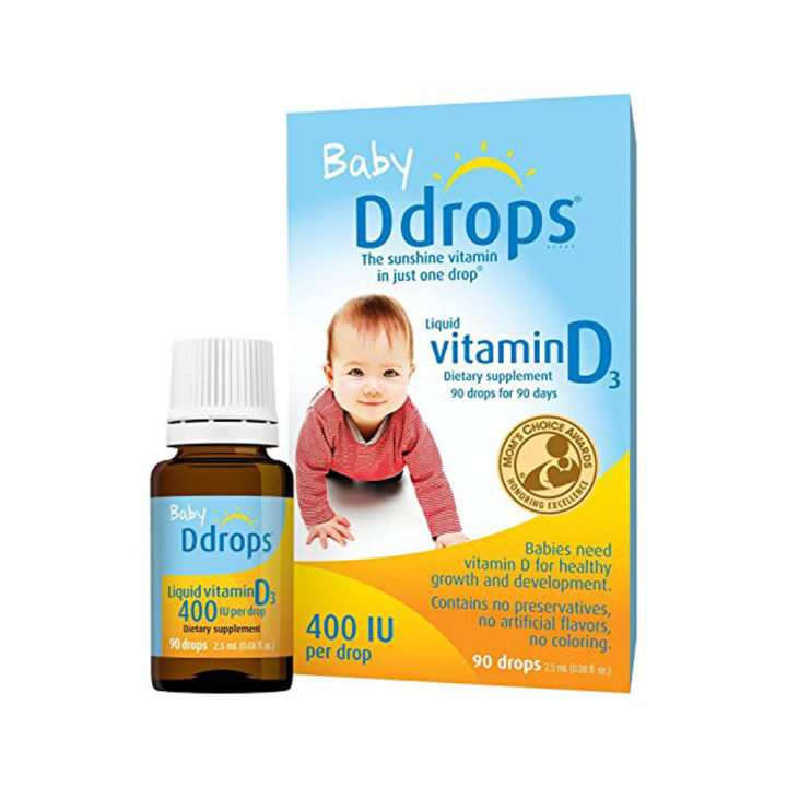 Ddrops Baby 400 IU Vitamin D 90 drops 2.5ml | Lazada